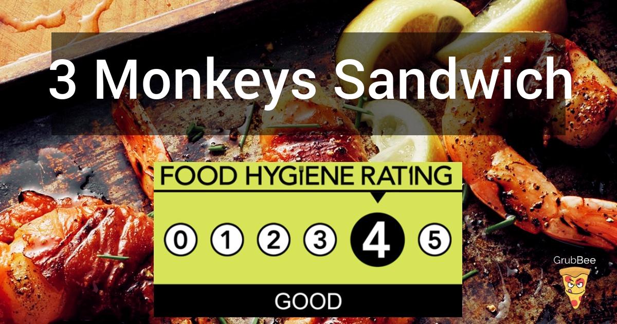3 Monkeys Sandwich Bar in Preston - Food Hygiene Rating